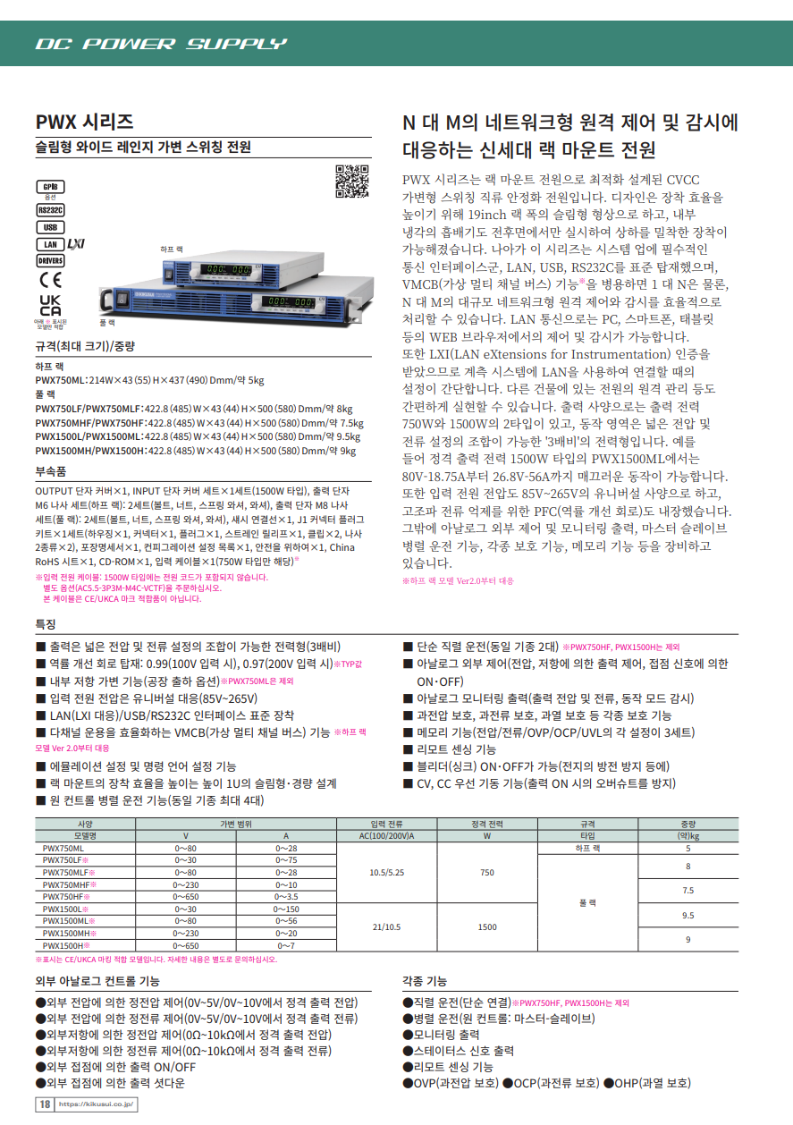 제품소개 - PWX1500ML